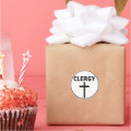 Clergy Emblem for Pastors, Reverends & Ministers Classic Round Sticker ...