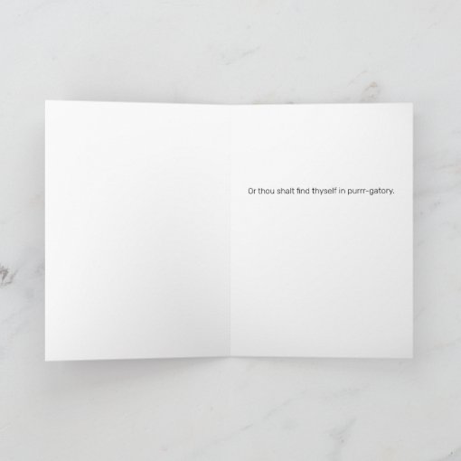 Clerical Kitty Celebrate Responsibly Birthday Card | Zazzle