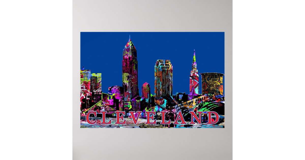 Cleveland in graffiti poster | Zazzle