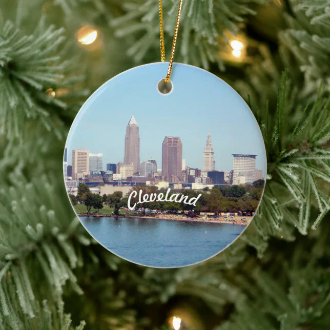Cleveland Lake View Ceramic Ornament | Zazzle
