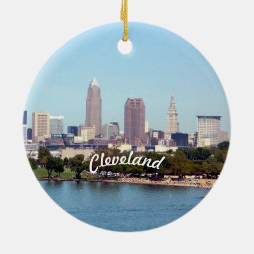Cleveland Lake View Ceramic Ornament | Zazzle