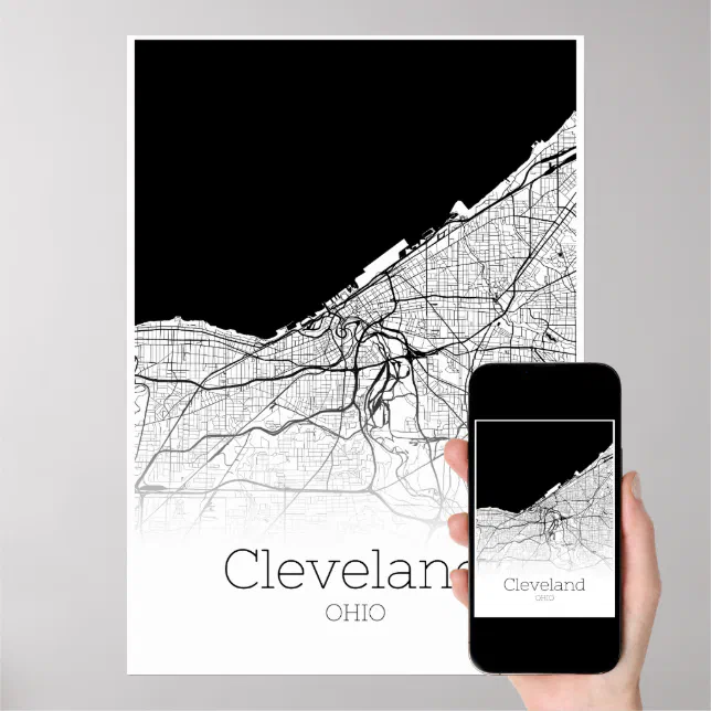Cleveland Map - Ohio - City Map Poster | Zazzle