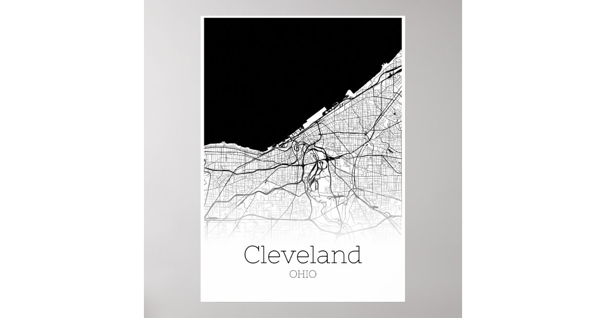 Cleveland Map - Ohio - City Map Poster | Zazzle