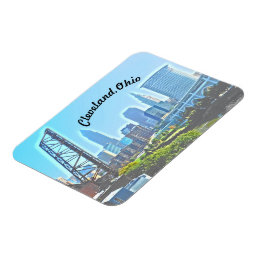 Cleveland Morning (Curved Text) Magnet | Zazzle