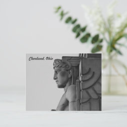 Cleveland OH Bridge Guardian (B & W) Postcard | Zazzle