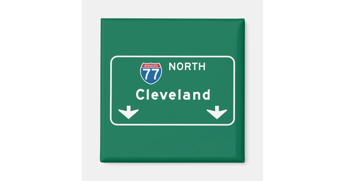 Cleveland, OH Road Sign Magnet | Zazzle