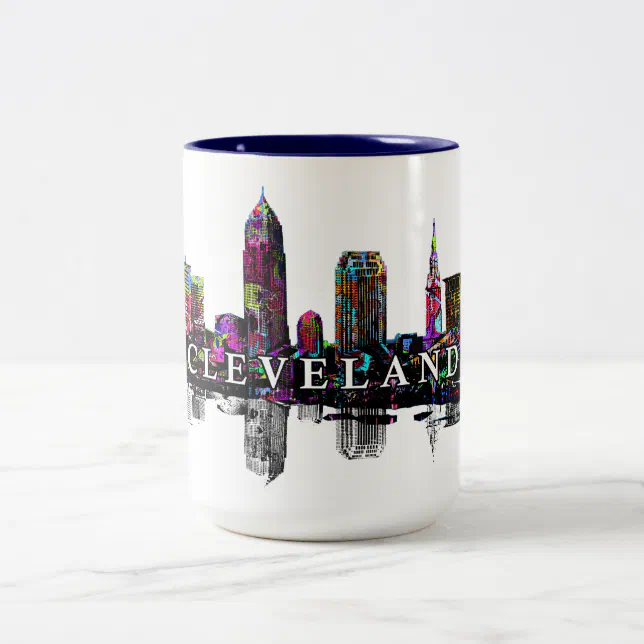Cleveland, Ohio in graffiti Two-Tone Coffee Mug | Zazzle