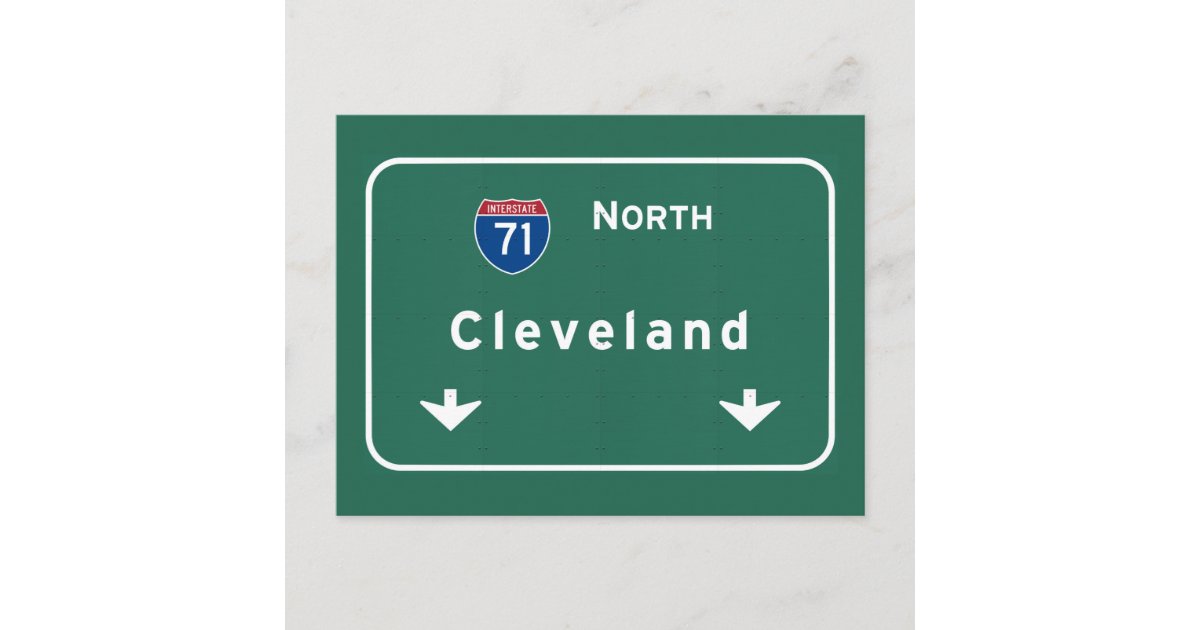 Cleveland Ohio oh Interstate Highway Freeway: Postcard | Zazzle