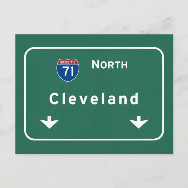 Cleveland Ohio oh Interstate Highway Freeway: Postcard | Zazzle