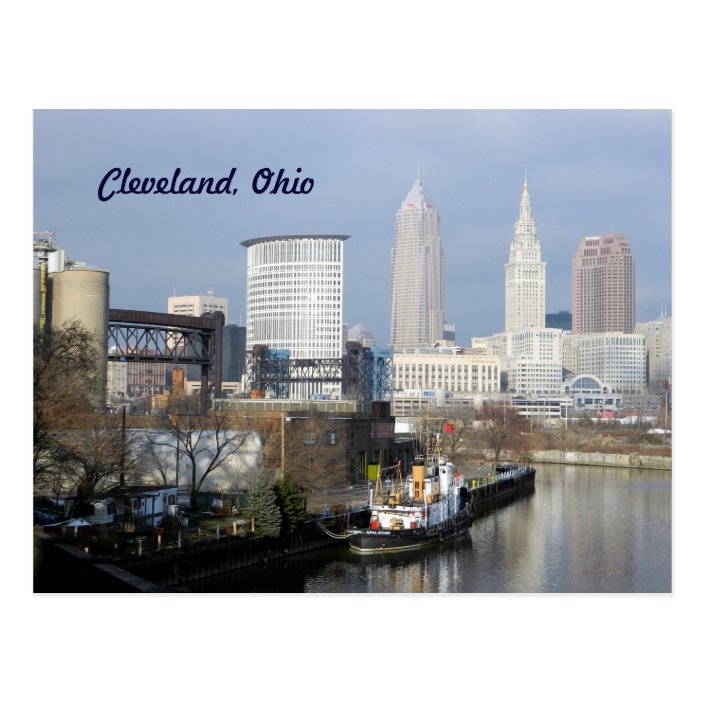 Cleveland,Ohio River View Postcard | Zazzle.com