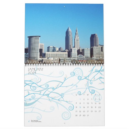 Cleveland Ohio Skyline Calendar | Zazzle
