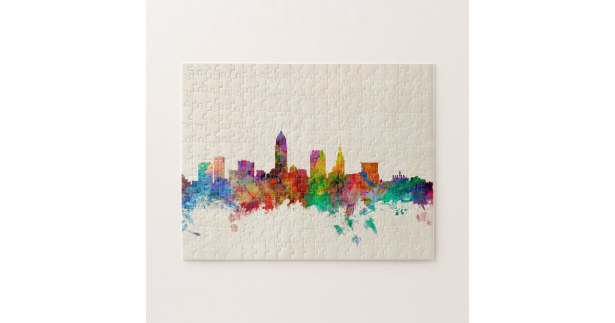 Cleveland Ohio Skyline Cityscape Jigsaw Puzzle | Zazzle