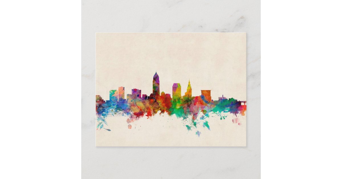 Cleveland Ohio Skyline Cityscape Postcard | Zazzle