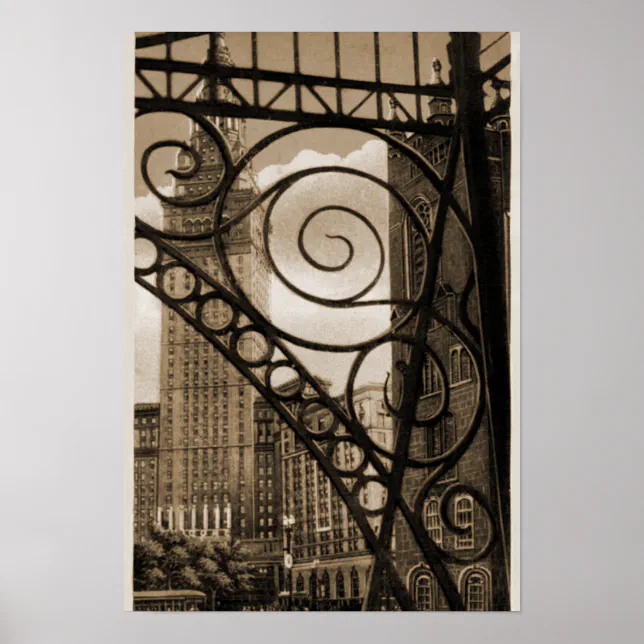 Cleveland Ohio Union Terminal Tower Poster | Zazzle