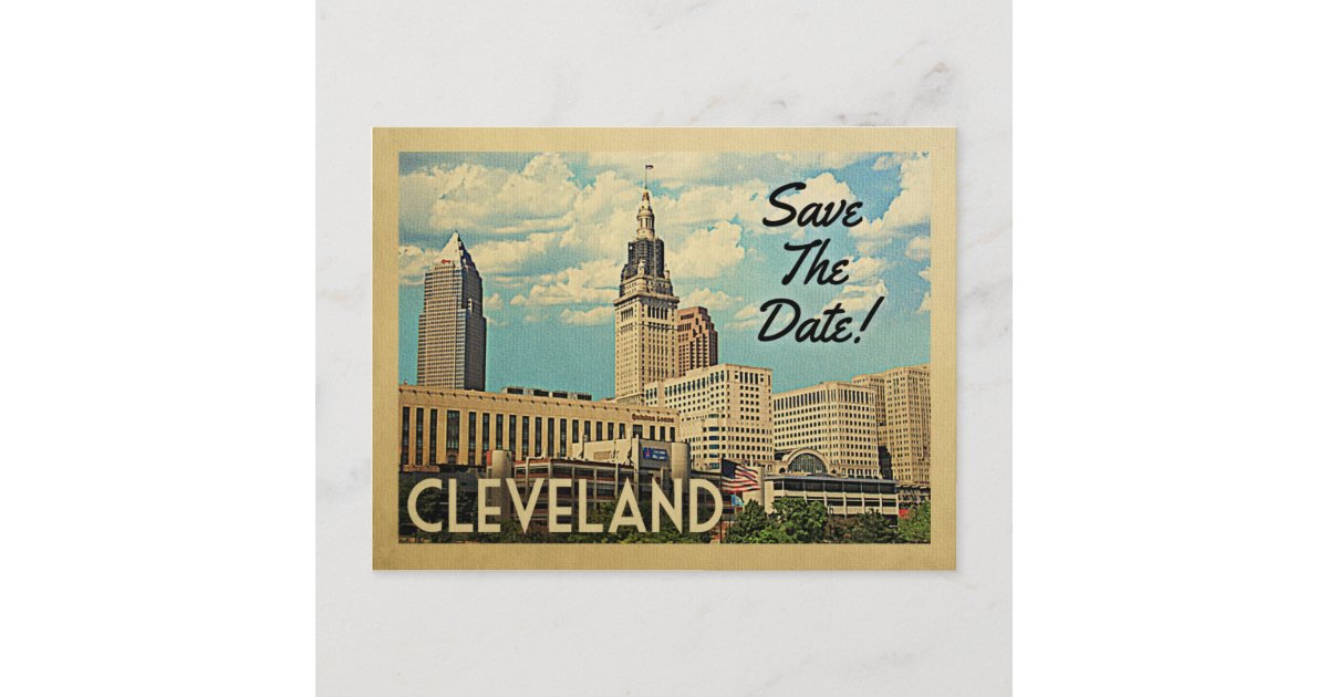 Cleveland Save The Date Ohio Announcement Postcard | Zazzle