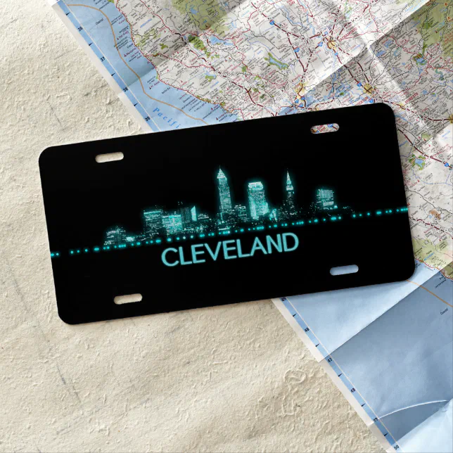 Cleveland Skyline License Plate | Zazzle