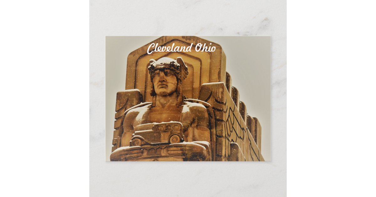 Cleveland Snow Statue Postcard | Zazzle
