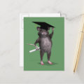 Clever Graduation Rat Announcement Postcard | Zazzle