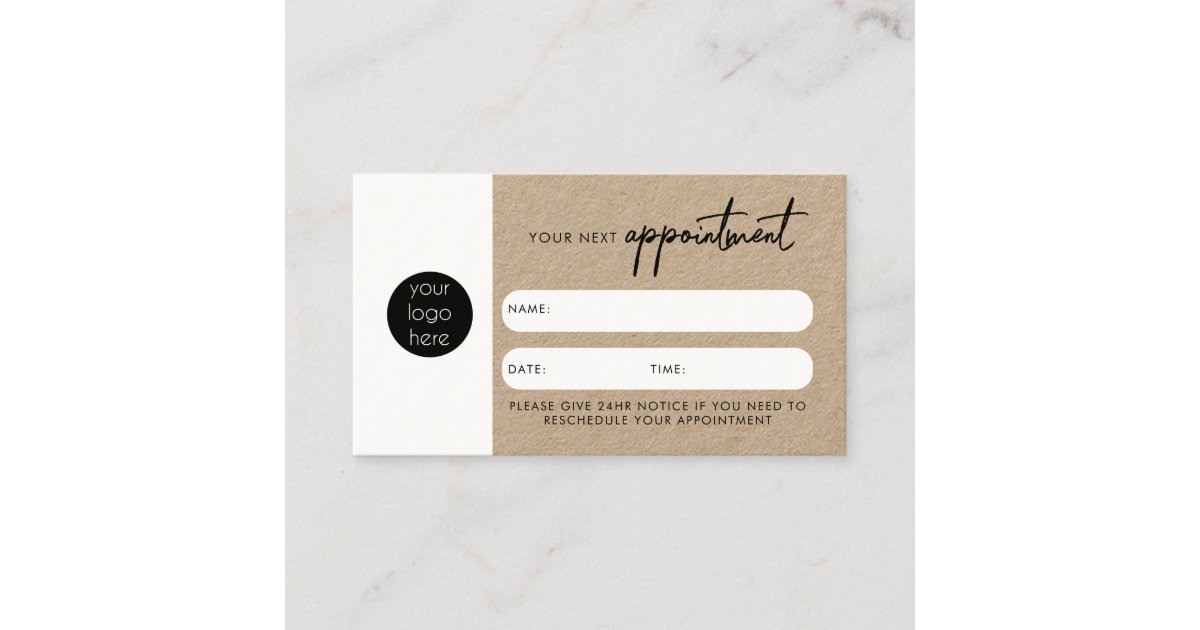 Client Appointment Card QR Code Business Logo | Zazzle