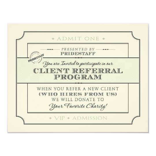 Client Referral Program Invite | Zazzle.com