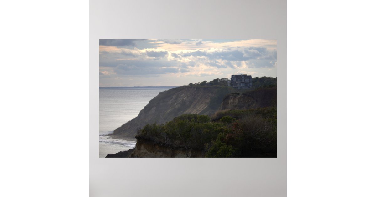 Cliffside Waterscape Photo Poster | Zazzle