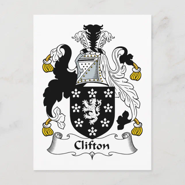 Clifton Family Crest Postcard | Zazzle