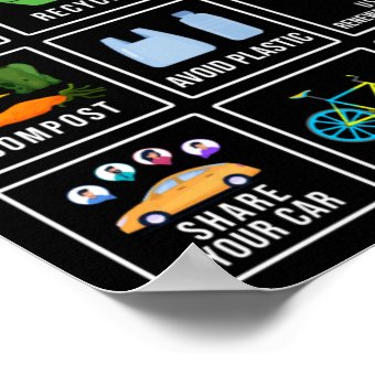 Climate Action Bingo Earth Day Climate Change Poster | Zazzle