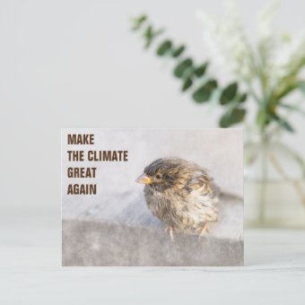 Climate change awareness postcard | Zazzle
