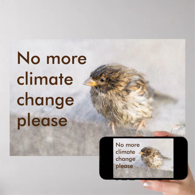 Climate change awareness poster | Zazzle