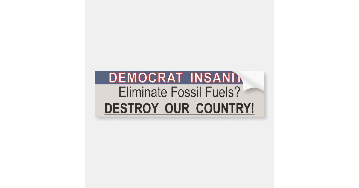 Climate Change Bumper Sticker - Fossil Fuels | Zazzle