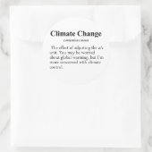 Climate Change Definition Classic Round Sticker | Zazzle