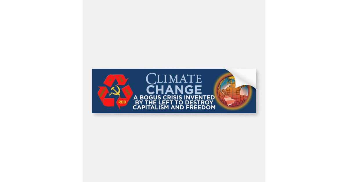 Climate Change-Green Is The New Red Bumper Sticker | Zazzle