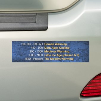 Climate change history bumper sticker | Zazzle