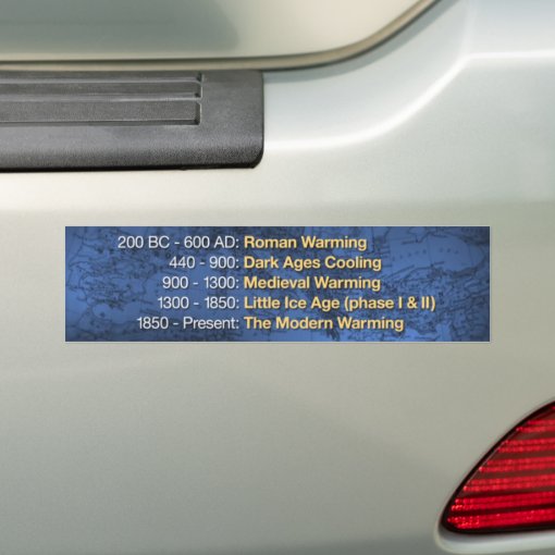 Climate change history bumper sticker | Zazzle