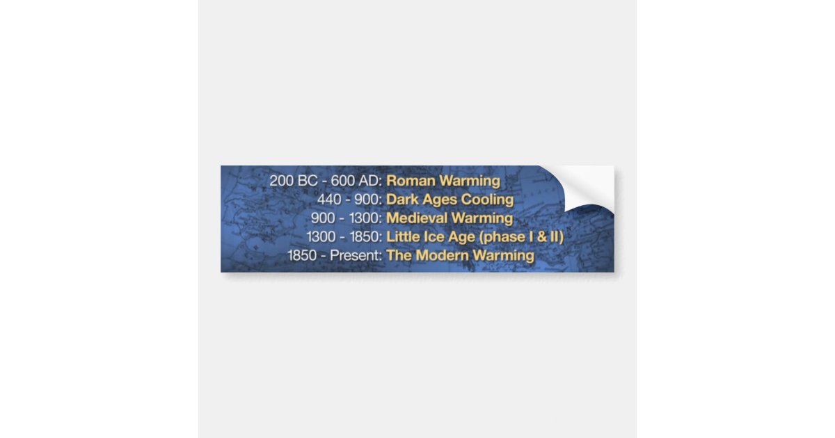 Climate change history bumper sticker | Zazzle