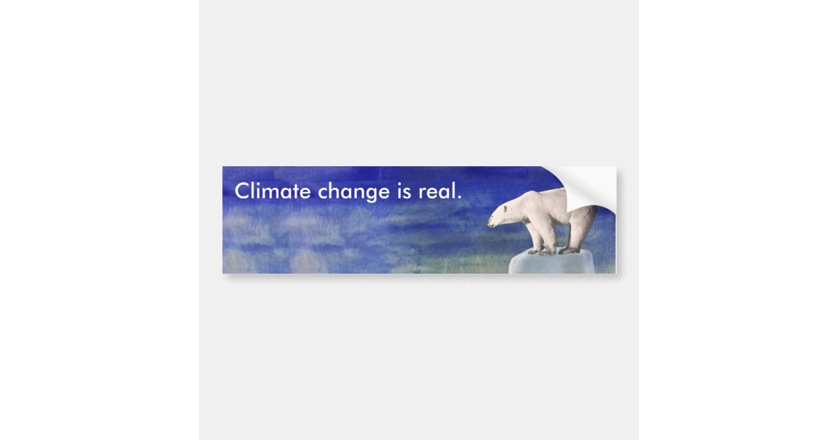 Climate change is real Bumper Sticker | Zazzle