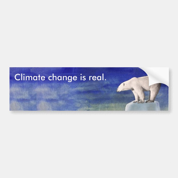 Climate change is real Bumper Sticker | Zazzle.com