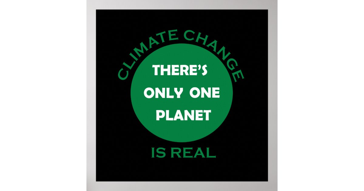 climate change is real poster | Zazzle