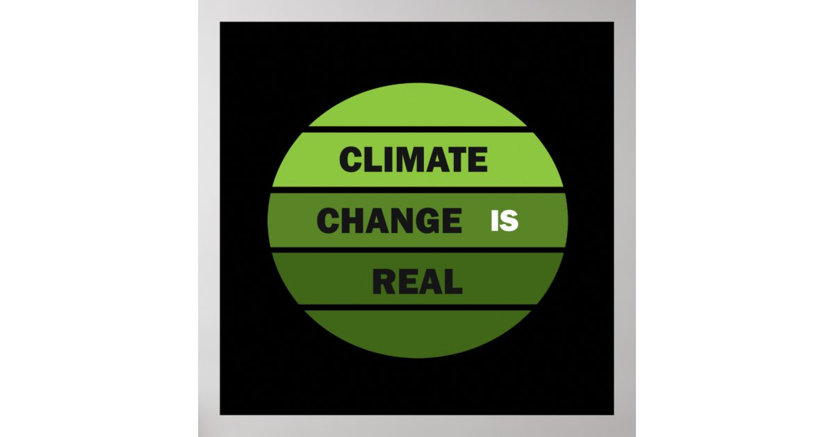 climate change is real poster | Zazzle