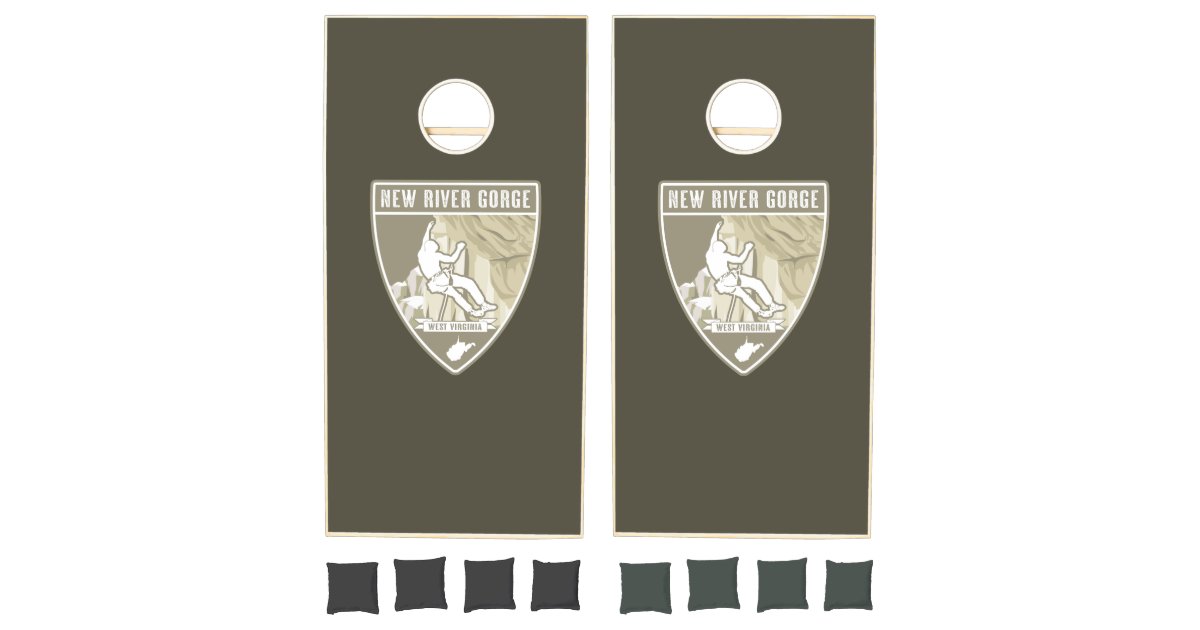 Climb New River Gorge West Virginia Cornhole Set | Zazzle