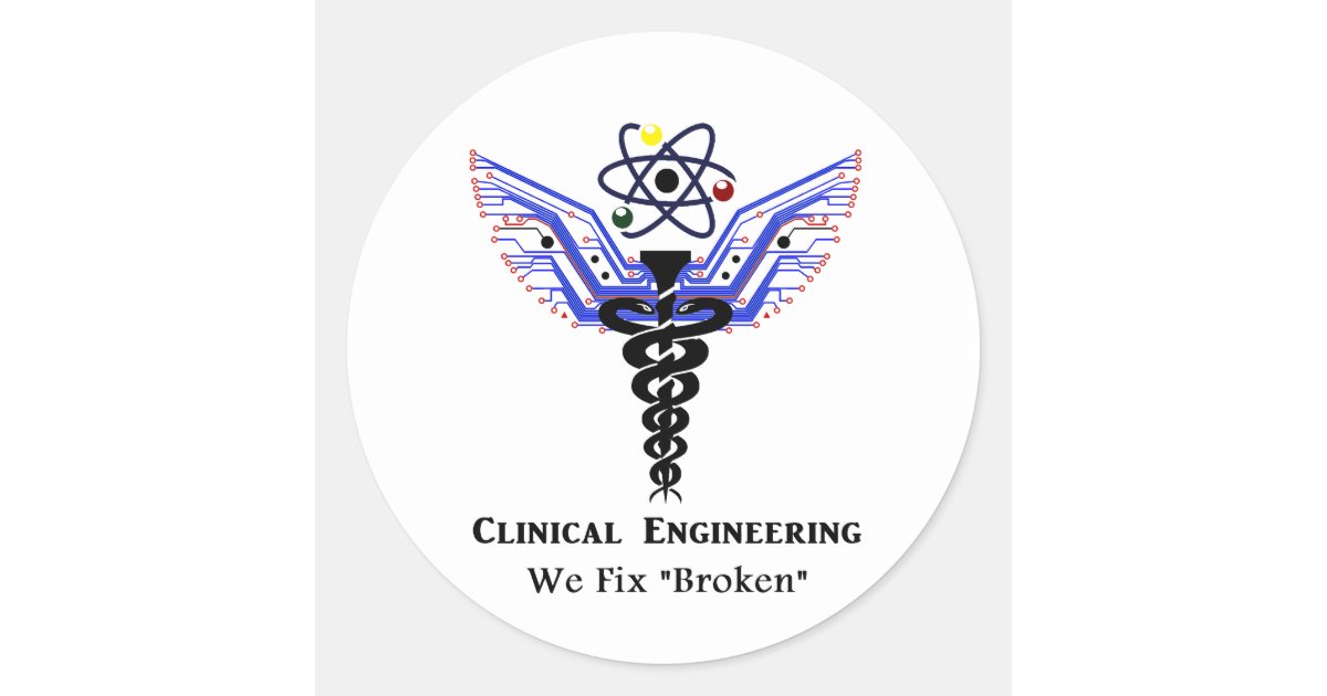 Clinical Engineering Logo Classic Round Sticker | Zazzle