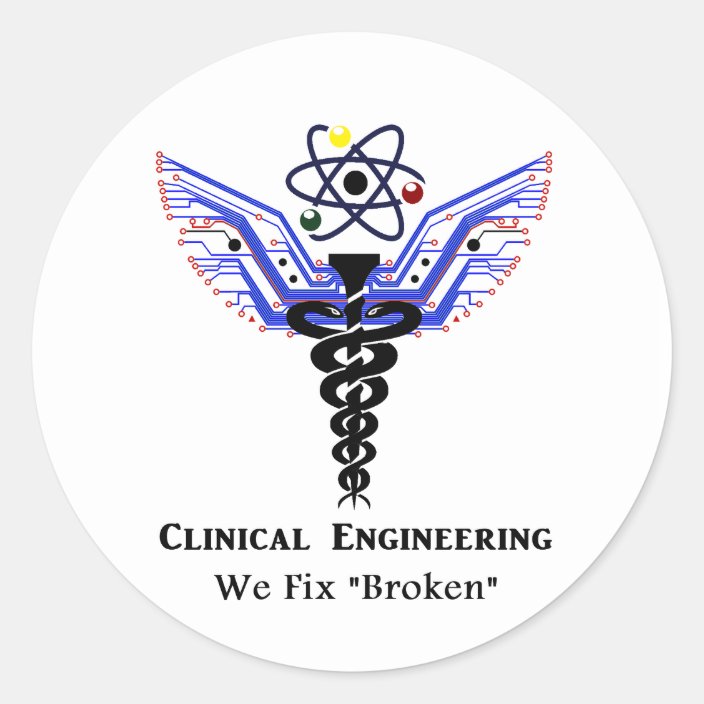 Clinical Engineering Logo Classic Round Sticker | Zazzle.com