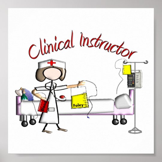 Clinical Instructor Art Poster -Embossed Style | Zazzle.com