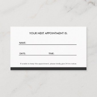 Clinical Psychologist Simple Logo Appointment Card | Zazzle