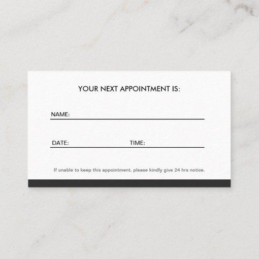 Clinical Psychologist Simple Logo Appointment Card | Zazzle