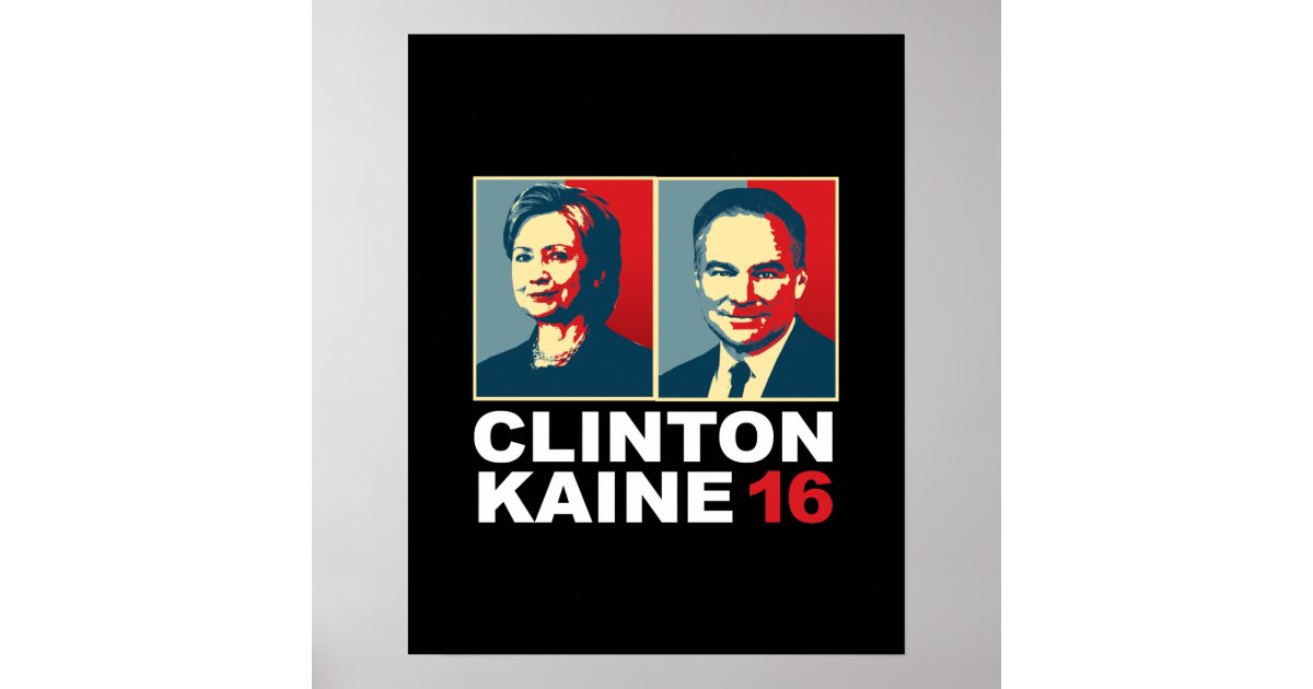 Clinton Kaine 16 - Posterized -- Poster | Zazzle