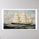 Clipper Barque 'Clendovey' (oil on canvas) Poster | Zazzle