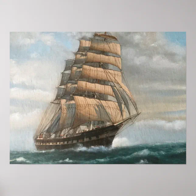 Clipper Ship Poster | Zazzle