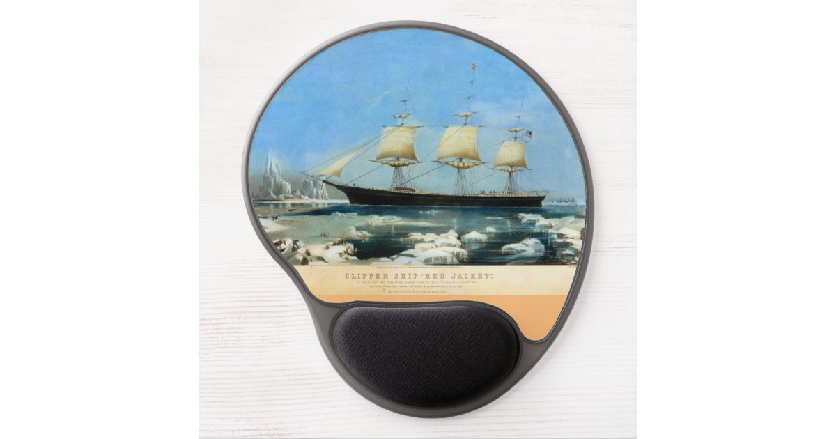 Clipper Ship Red Jacket 1854 Gel Mouse Pad | Zazzle