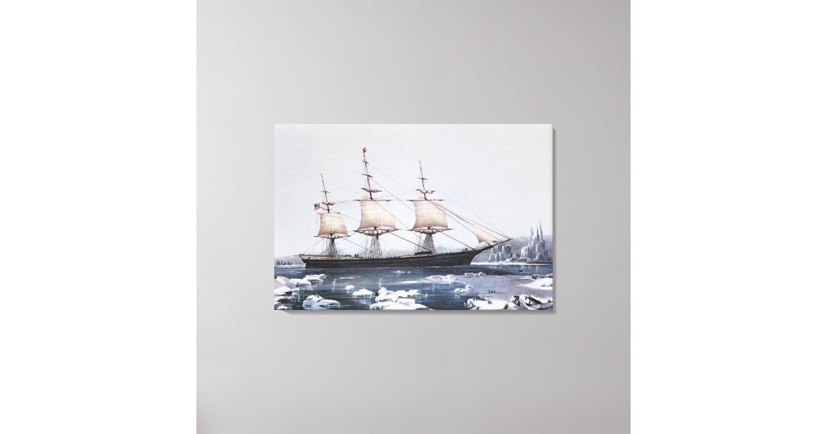 Clipper Ship "Red Jacket" Canvas Print | Zazzle